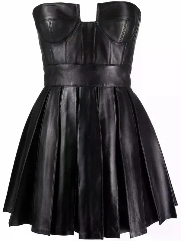 Balmain Cutout Detail Flared Minidress