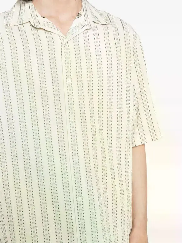 Off-White Arrows-print Striped Shirt