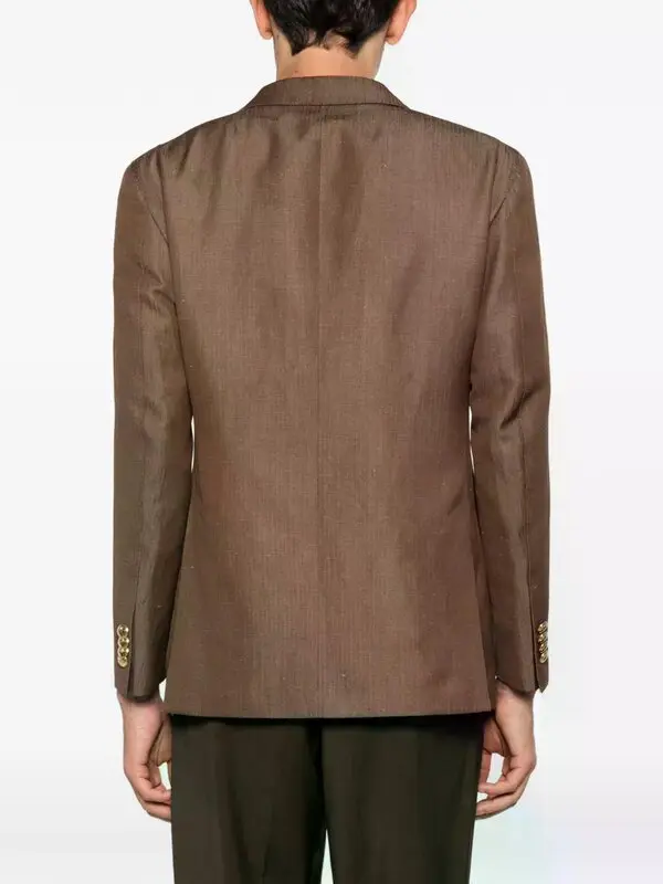 GABRIELE PASINI Double-breasted Front-pocket Blazer - Brown