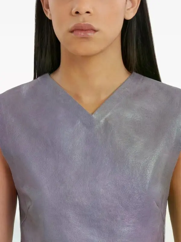 Marni Leather Cropped Top