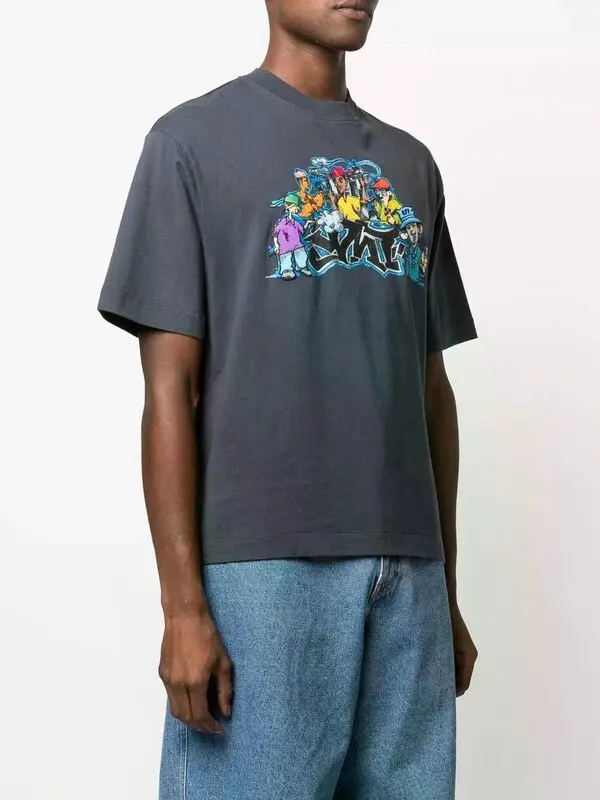Off-White Graffiti Logo-patch T-shirt