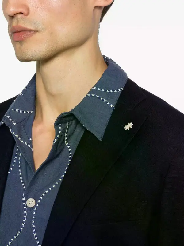 MANUEL RITZ Star-pin Two-button Blazer