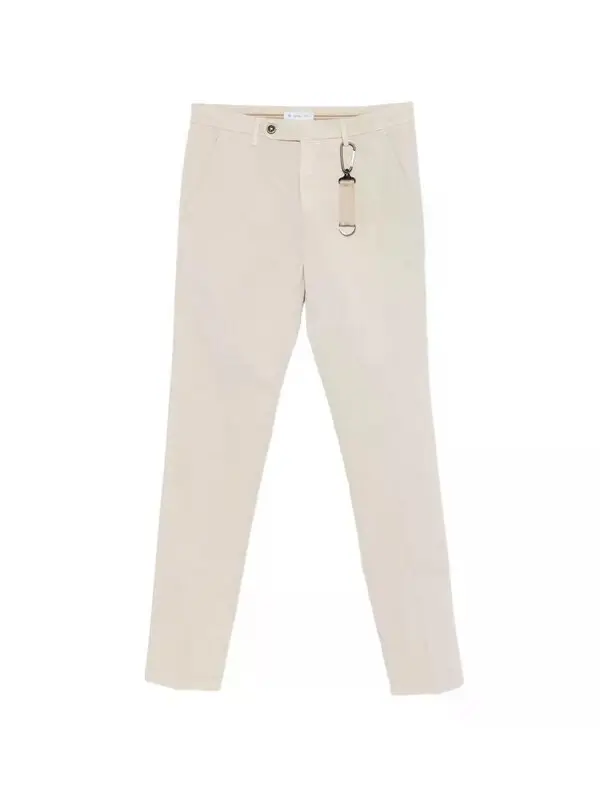 MANUEL RITZ Slim-cut Trousers - Neutrals