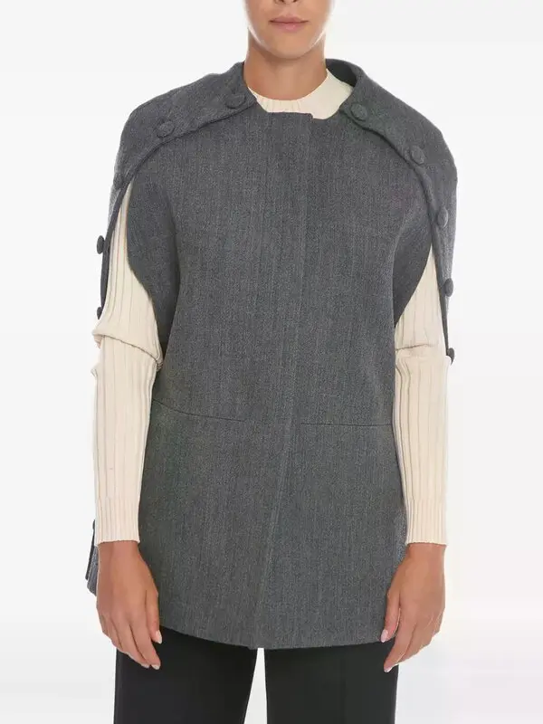 JIL SANDER Button-detailing Cape Jacket