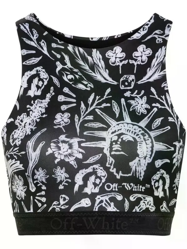 Off-White Tattoo-print Performance Top
