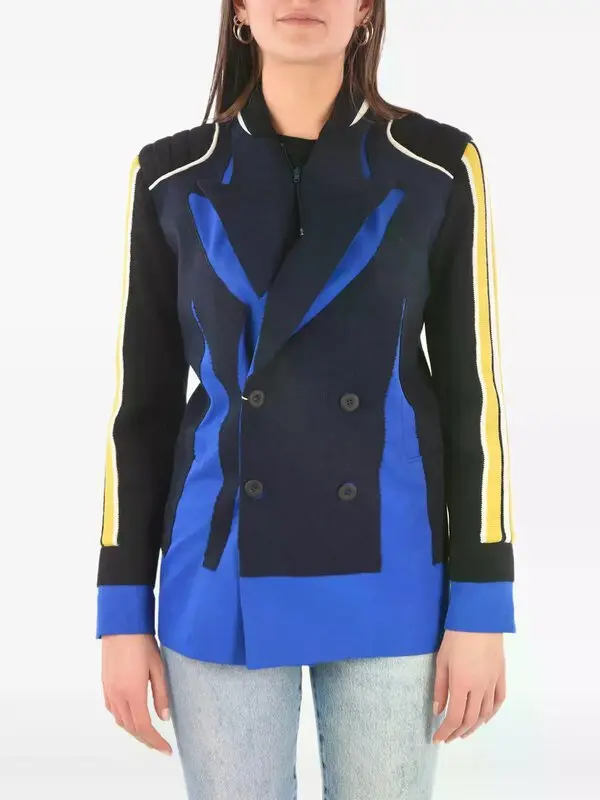 MAISON MARGIELA Double-breasted Wool Blazer - Blue