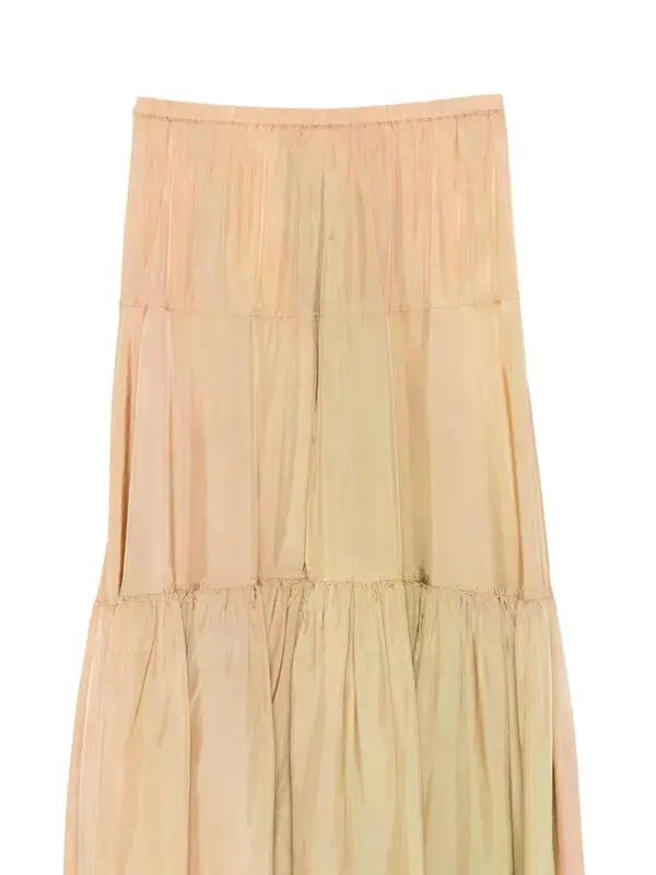 Aspesi Tiered Maxi Skirt - Neutrals