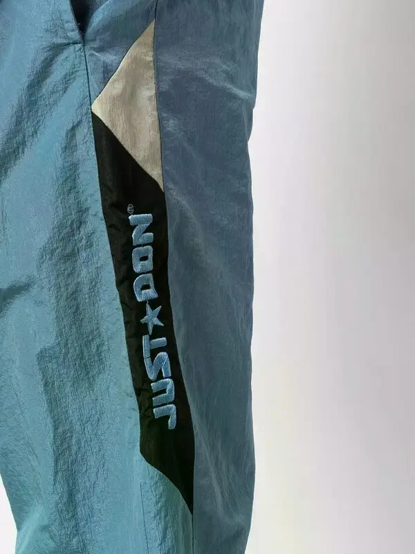 JUST DON Embroidered-logo Track Pants - Blue