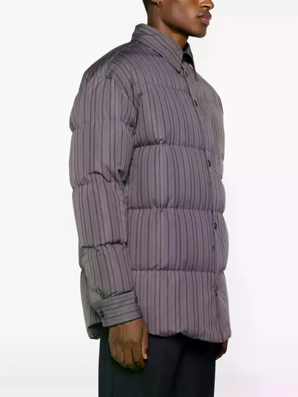 Off-White Striped Down Puffer Jacket