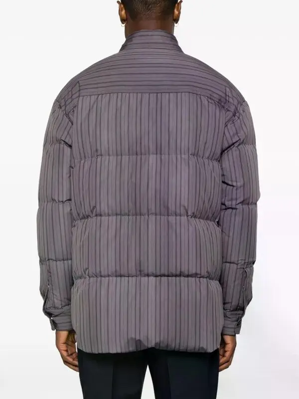 Off-White Striped Down Puffer Jacket