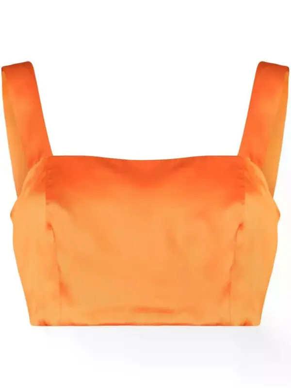 WOERA Square-neck Bustier Top