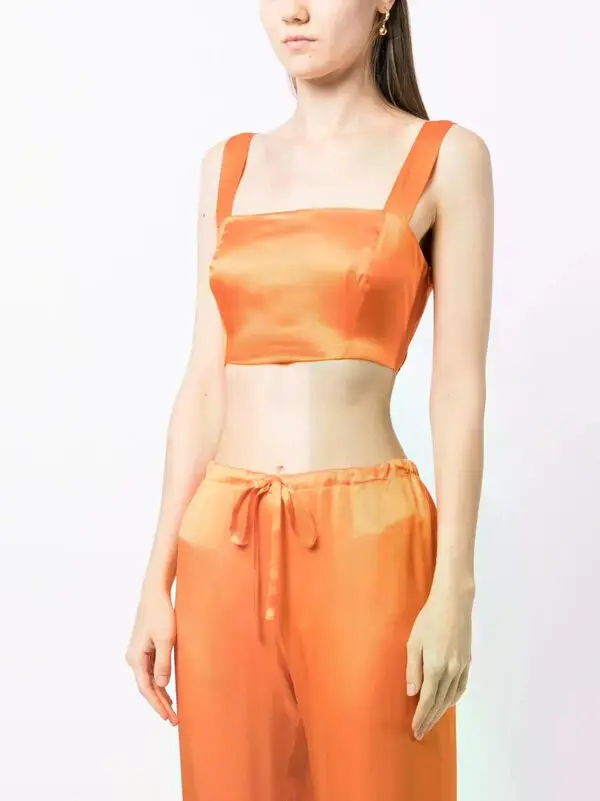 WOERA Square-neck Bustier Top