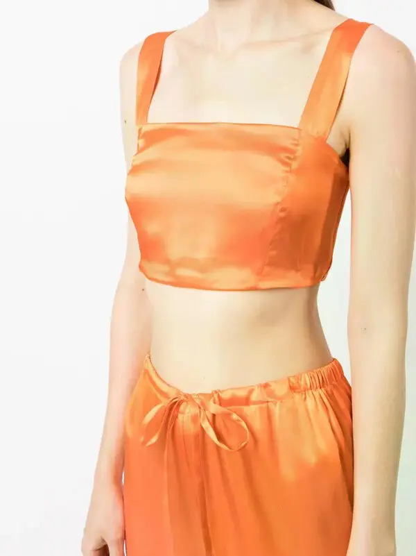 WOERA Square-neck Bustier Top
