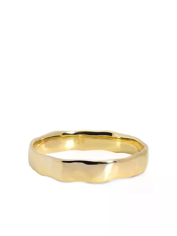 Monica Vinader Hammered Band Ring - Gold