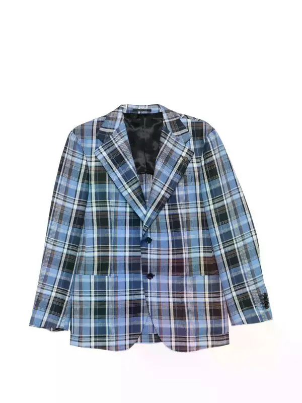 GABRIELE PASINI Check-pattern Notched-lapel Blazer