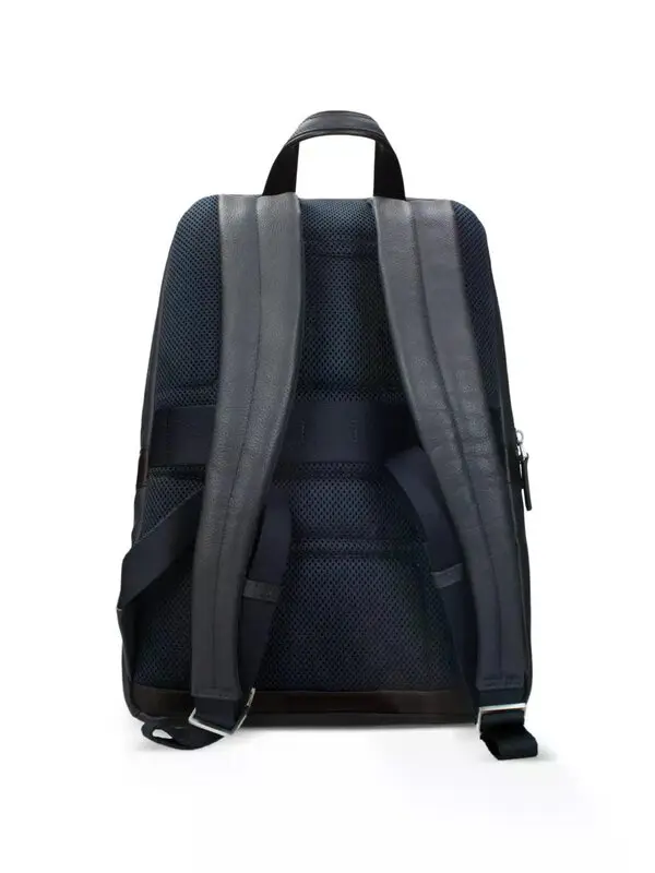 PIQUADRO Pebbled Leather Backpack