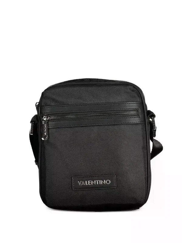 MARIO VALENTINO Logo-patch Shoulder Bag - Black
