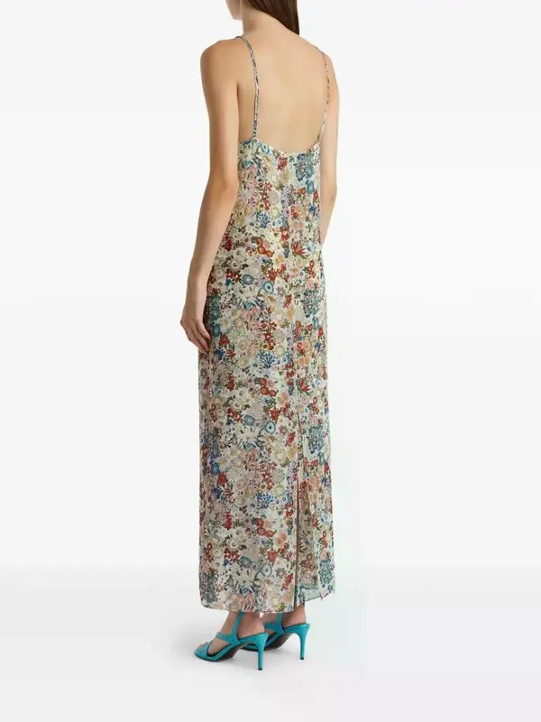 Khaite Taja Floral-print Silk Chiffon Dress