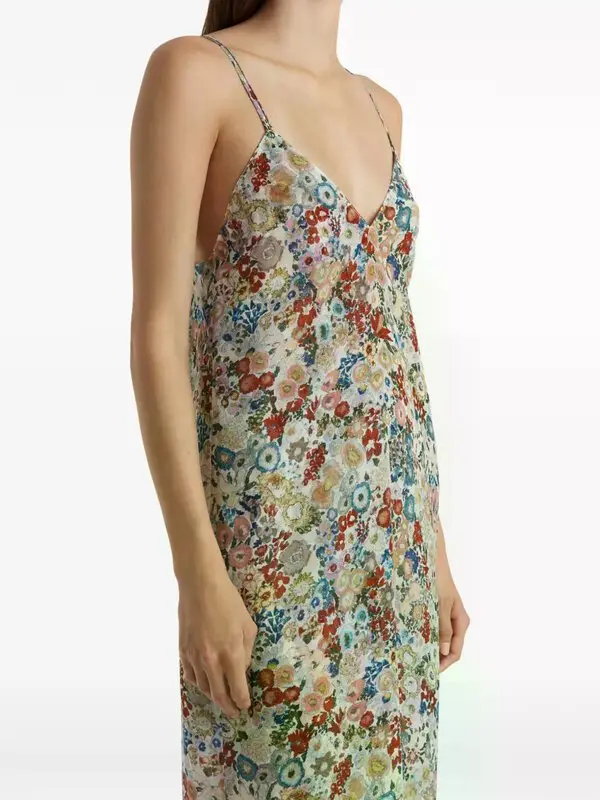 Khaite Taja Floral-print Silk Chiffon Dress