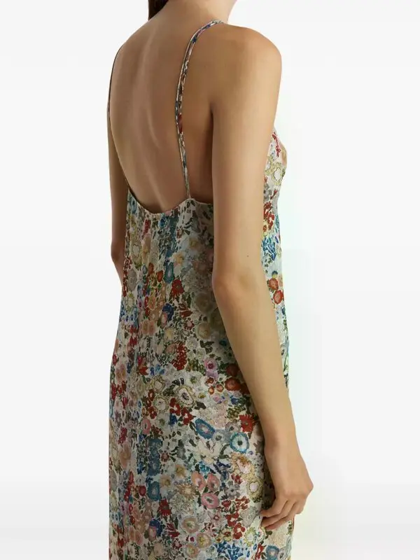 Khaite Taja Floral-print Silk Chiffon Dress