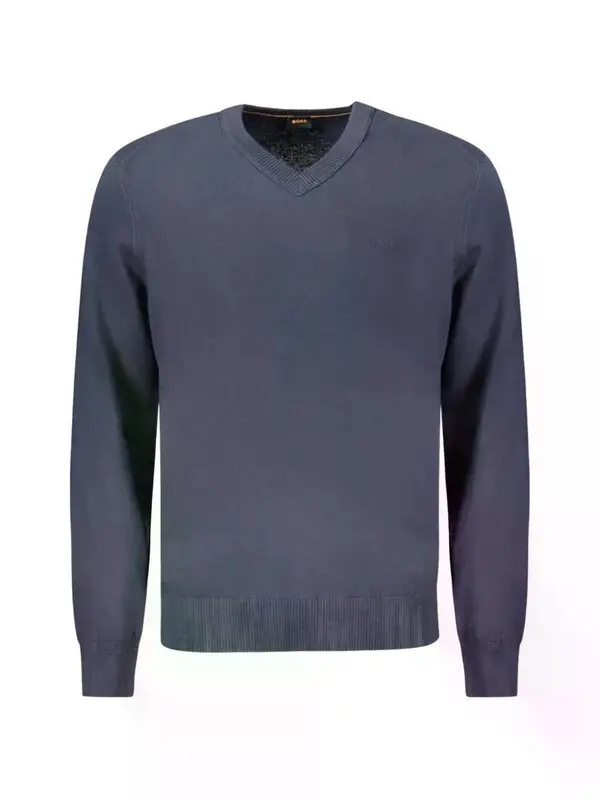 BOSS V-neck Logo-embroidered Sweater