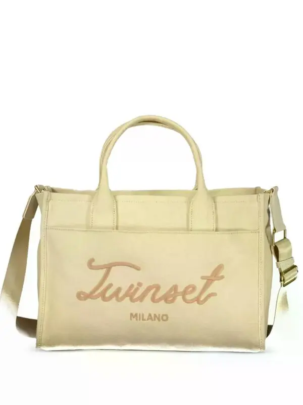TWINSET Logo-embroidered Tote Bag