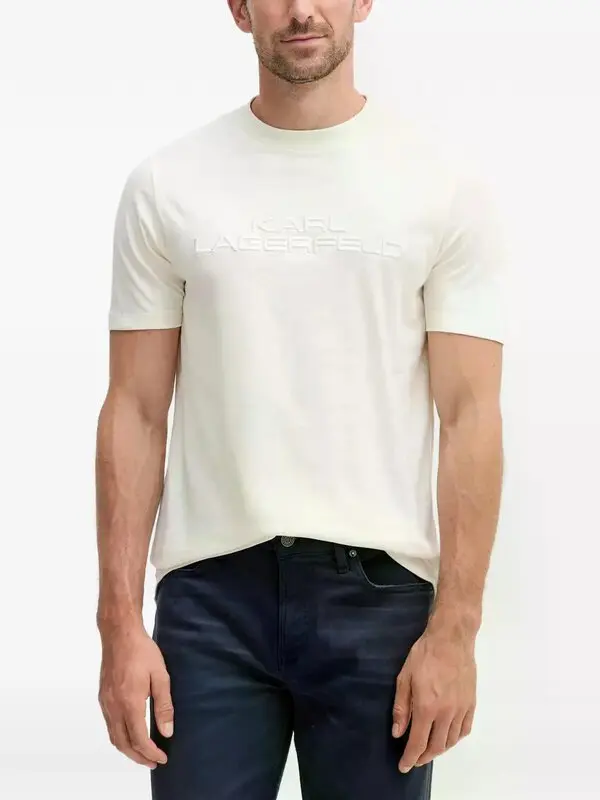 Karl Lagerfeld Logo-embroidered T-shirt