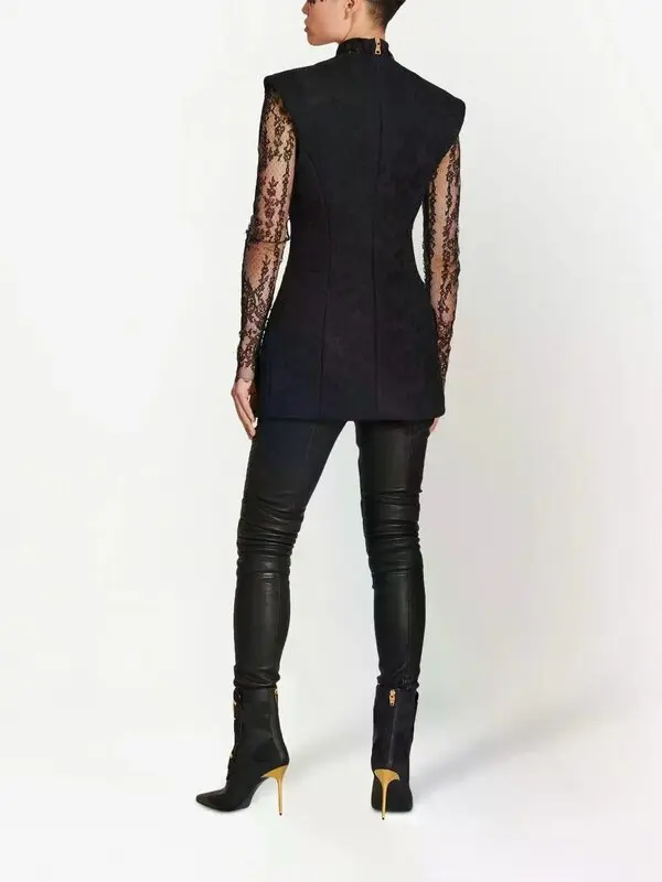 Balmain Plunging V-neck Sleeveless Jacket