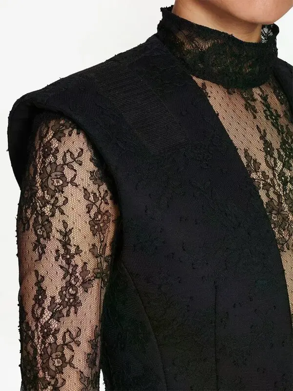 Balmain Plunging V-neck Sleeveless Jacket