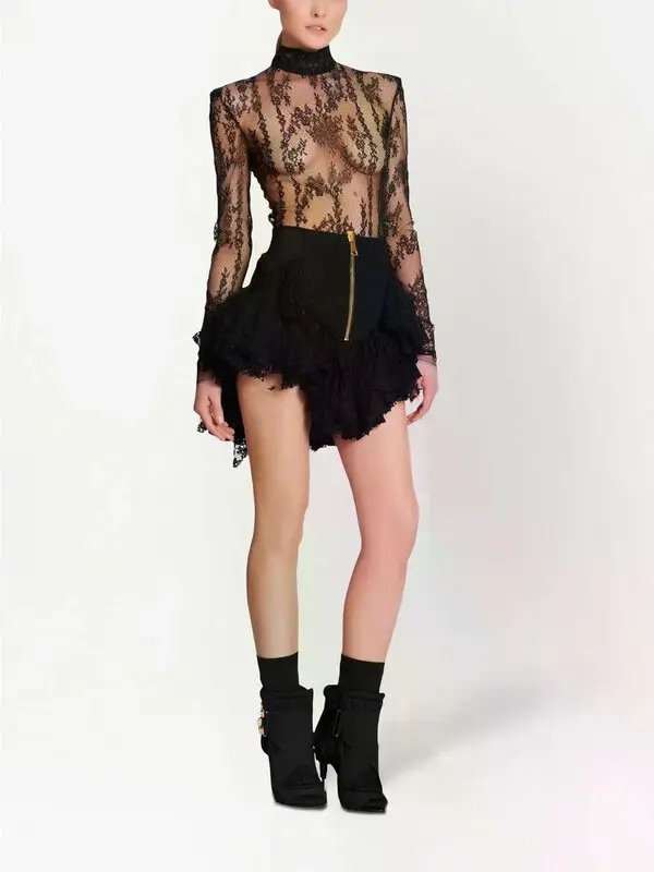 Balmain Asymmetric Mini Skirt