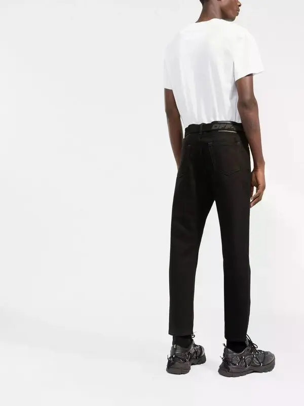 Off-White Indust Belted Slim-fit Jeans