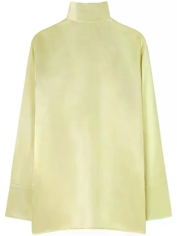 JIL SANDER Roll-neck Satin Blouse