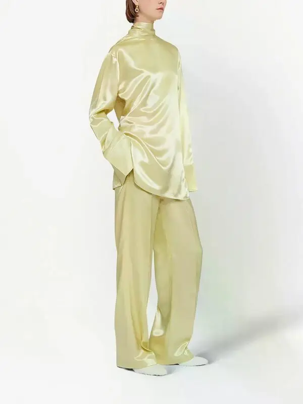 JIL SANDER Roll-neck Satin Blouse