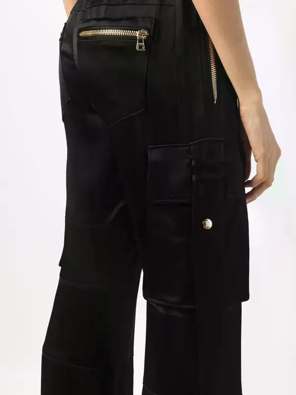 Balmain Satin Cargo Trousers