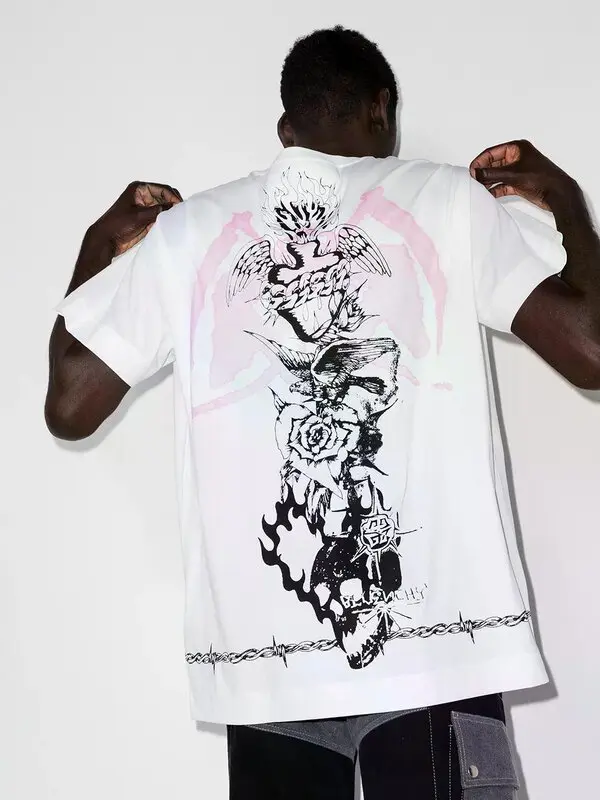 Givenchy Gothic Print Crewneck T-shirt