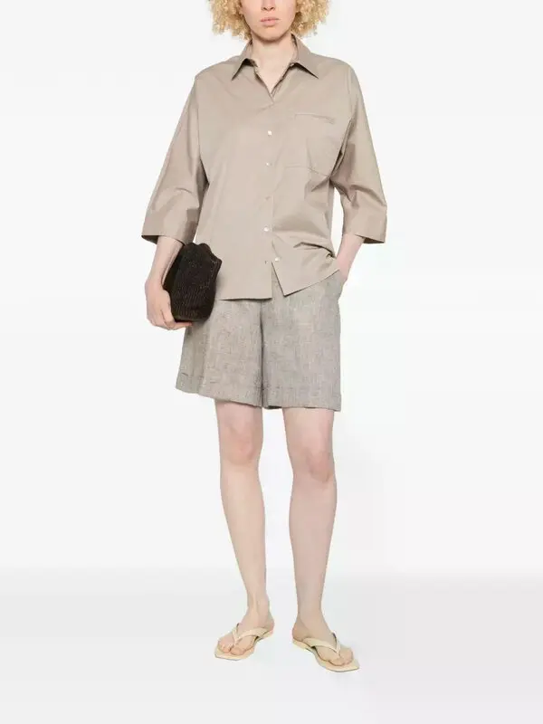 Peserico Bead-embellished Shirt - Brown
