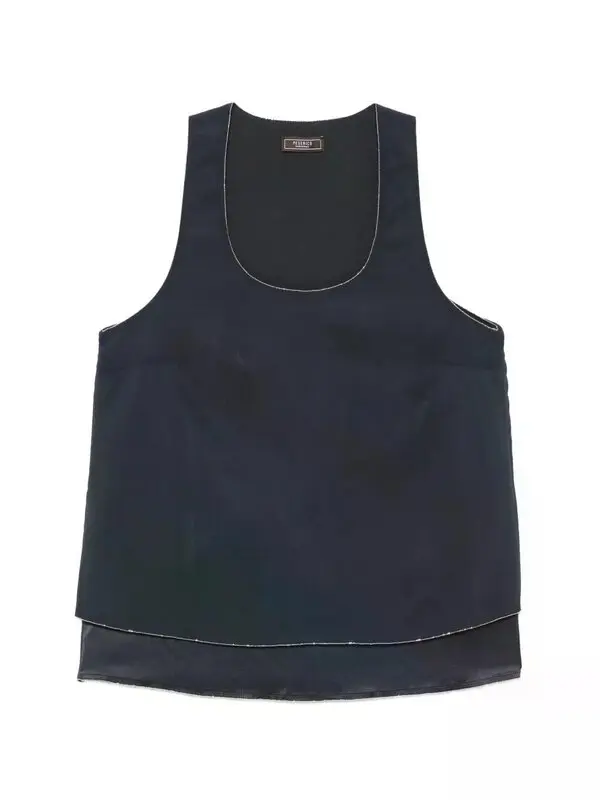 Peserico Sleeveless Blouse With Bead Trim