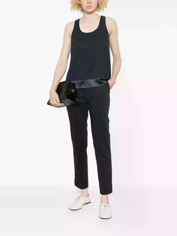 Peserico Sleeveless Blouse With Bead Trim