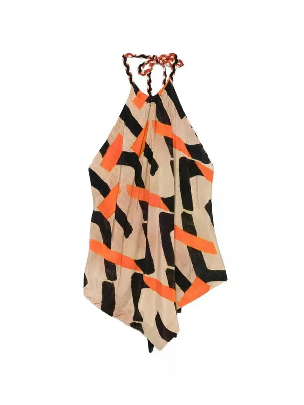 Dixie Graphic-print Halterneck Top