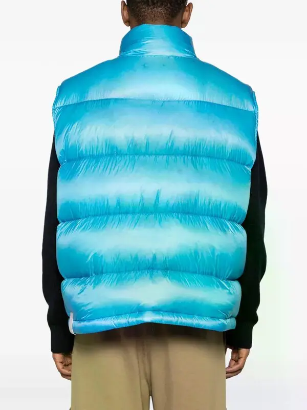 JIL SANDER Logo-patch Ripstop Down Gilet - Blue