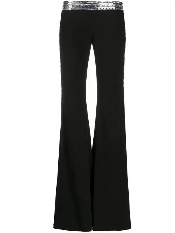 Balmain Sequin-embellished Flared Trousers