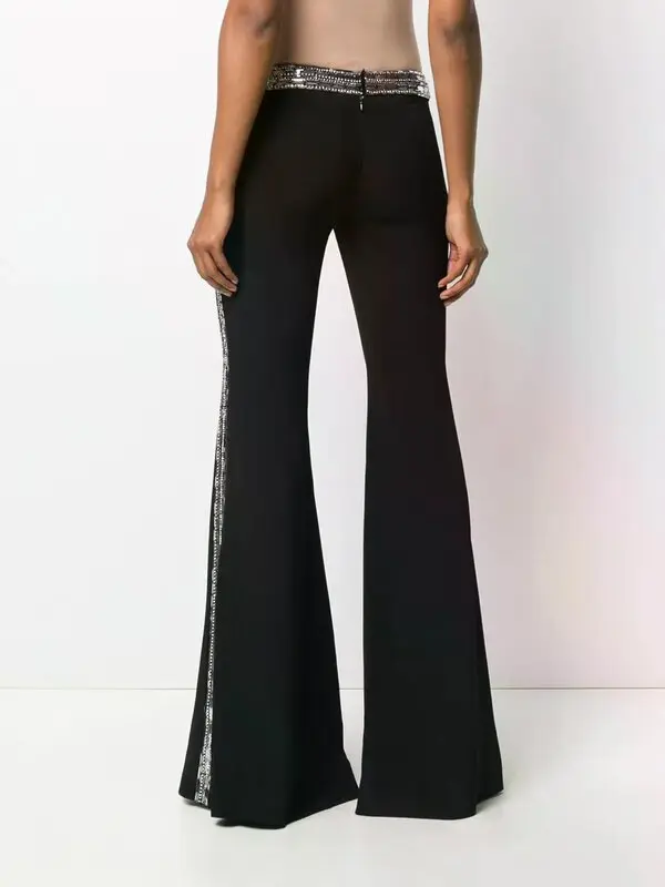 Balmain Sequin-embellished Flared Trousers