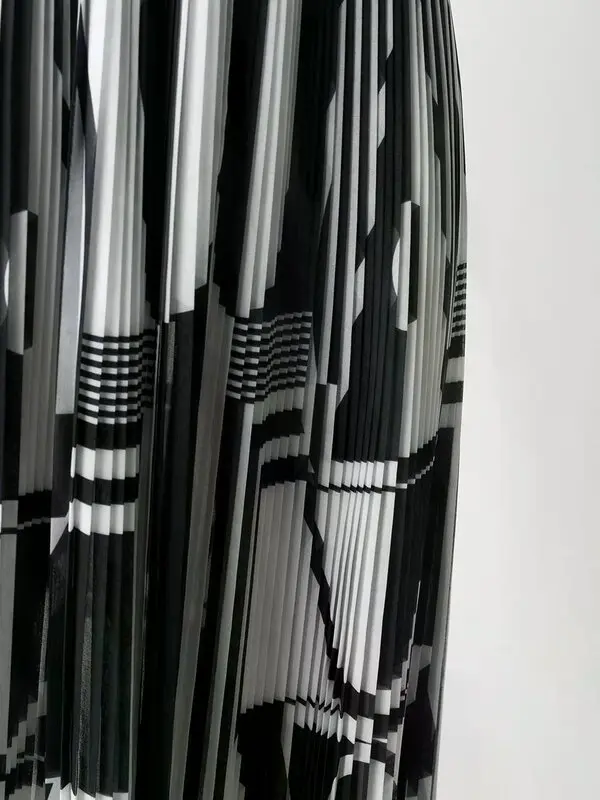 Balmain Geometric-print Pleated Skirt
