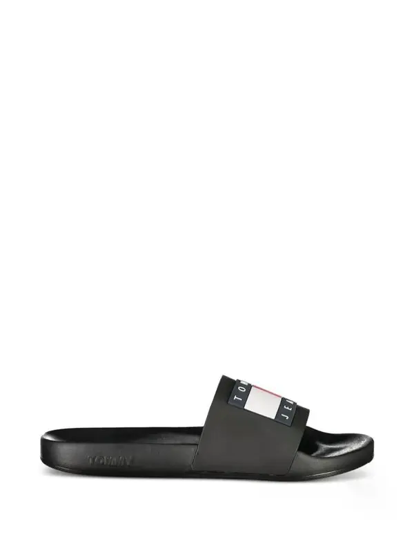 Tommy Hilfiger Flag Slides - Black