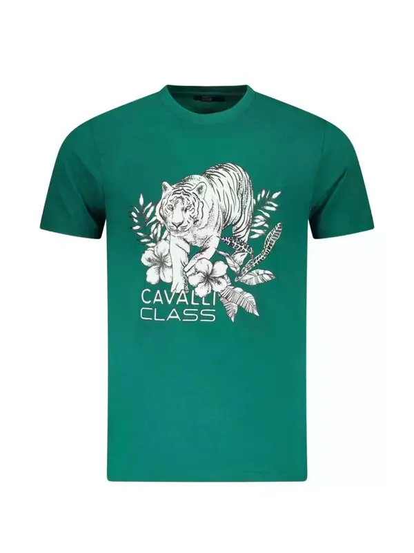 Roberto Cavalli Tiger-print Floral-print T-shirt