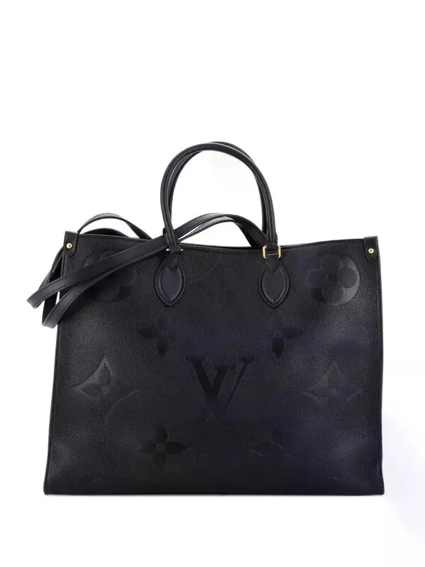 LOUIS VUITTON Onthego Monogram Empreinte Giant Gm Tote Bag - Black