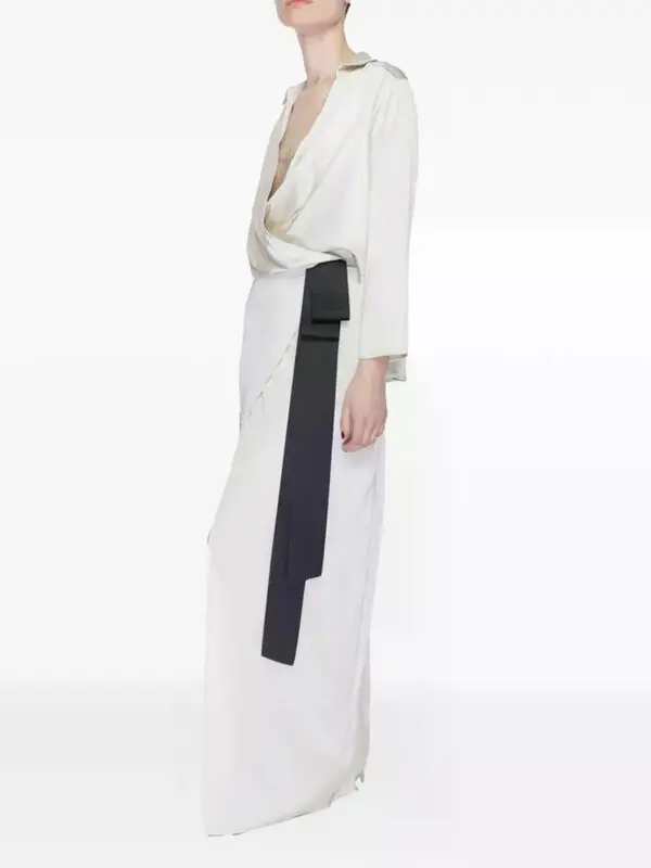 SANDRO FERRONE Wrap-design Maxi Dress