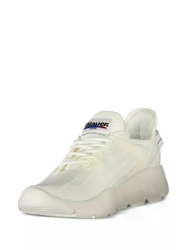 BLAUER. Logo-print Low-top Sneakers - Neutrals