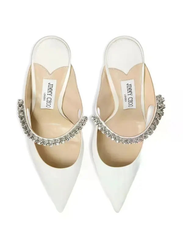 JIMMY CHOO Bing Embellished Heeled Pumps - White
