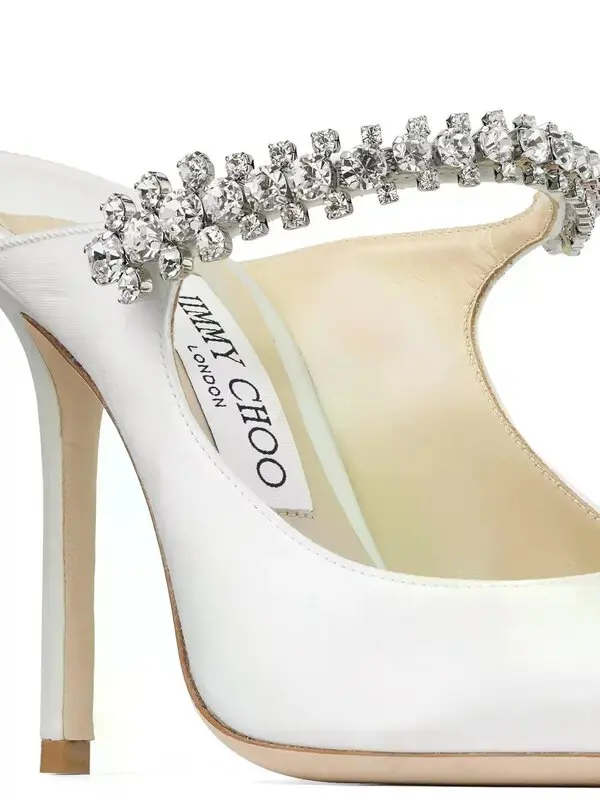 JIMMY CHOO Bing Embellished Heeled Pumps - White